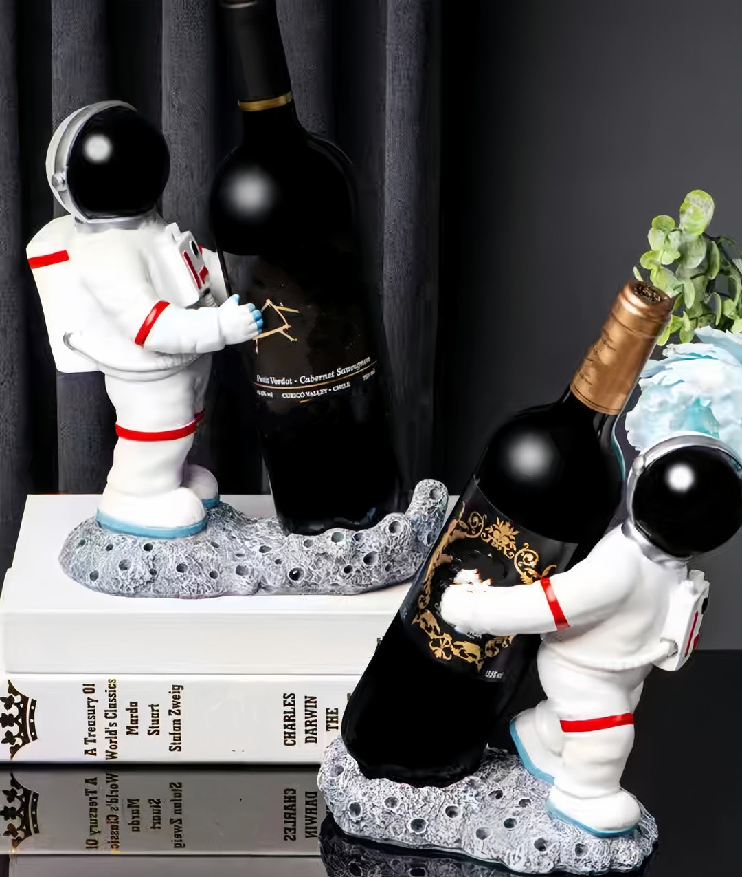 Unique Astronaut Figurine Wine Holder, 2024 Modern Gift, Modern Home ...