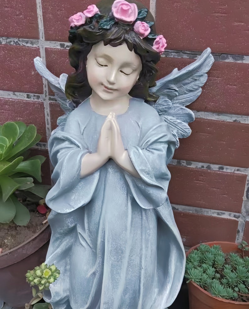 Handcrafted Resin Angel Figurine: Garden & Home Decor (12 Inch ...