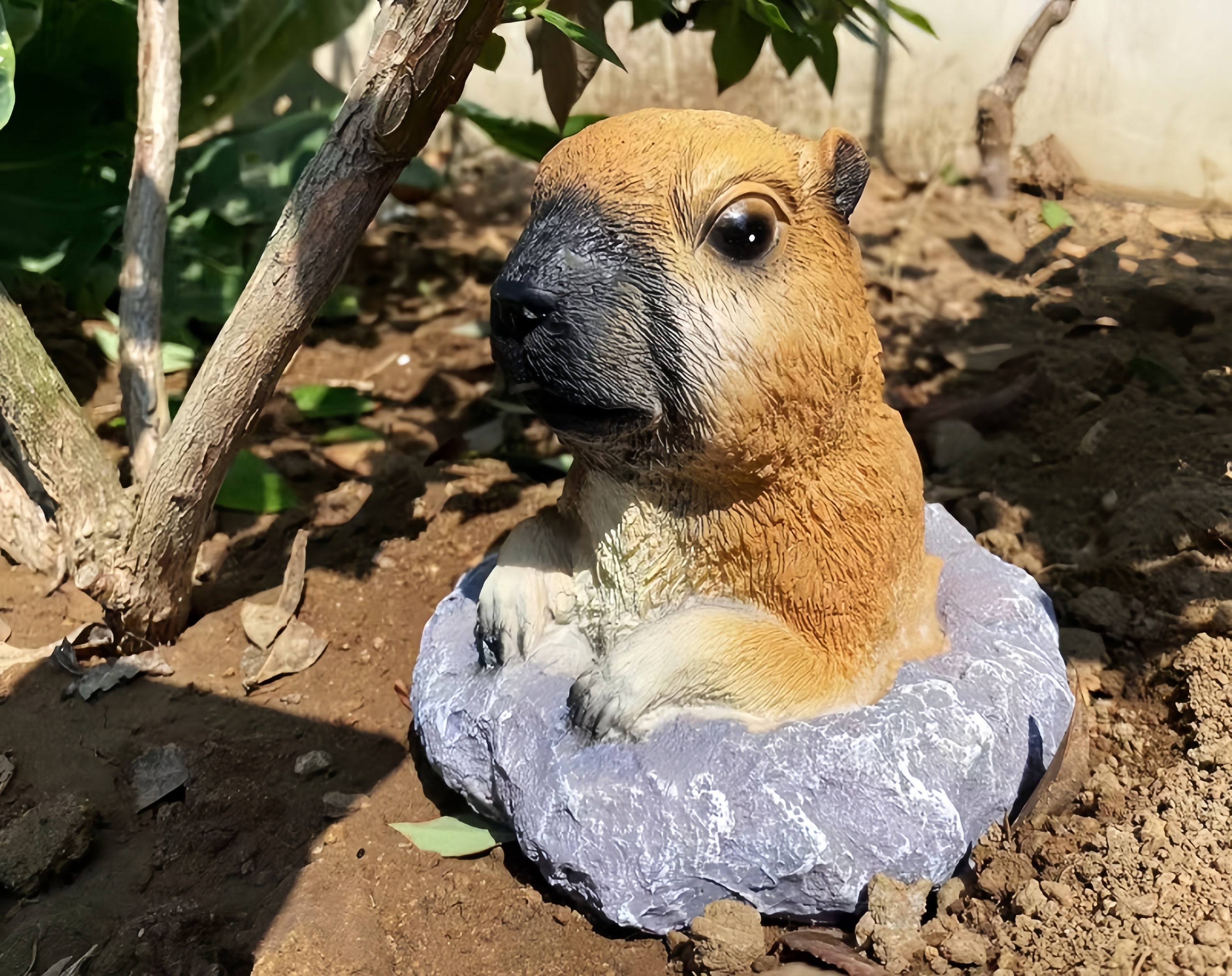 Handmade Resin Groundhog Garden Figurine, Xmas Decor - Etsy