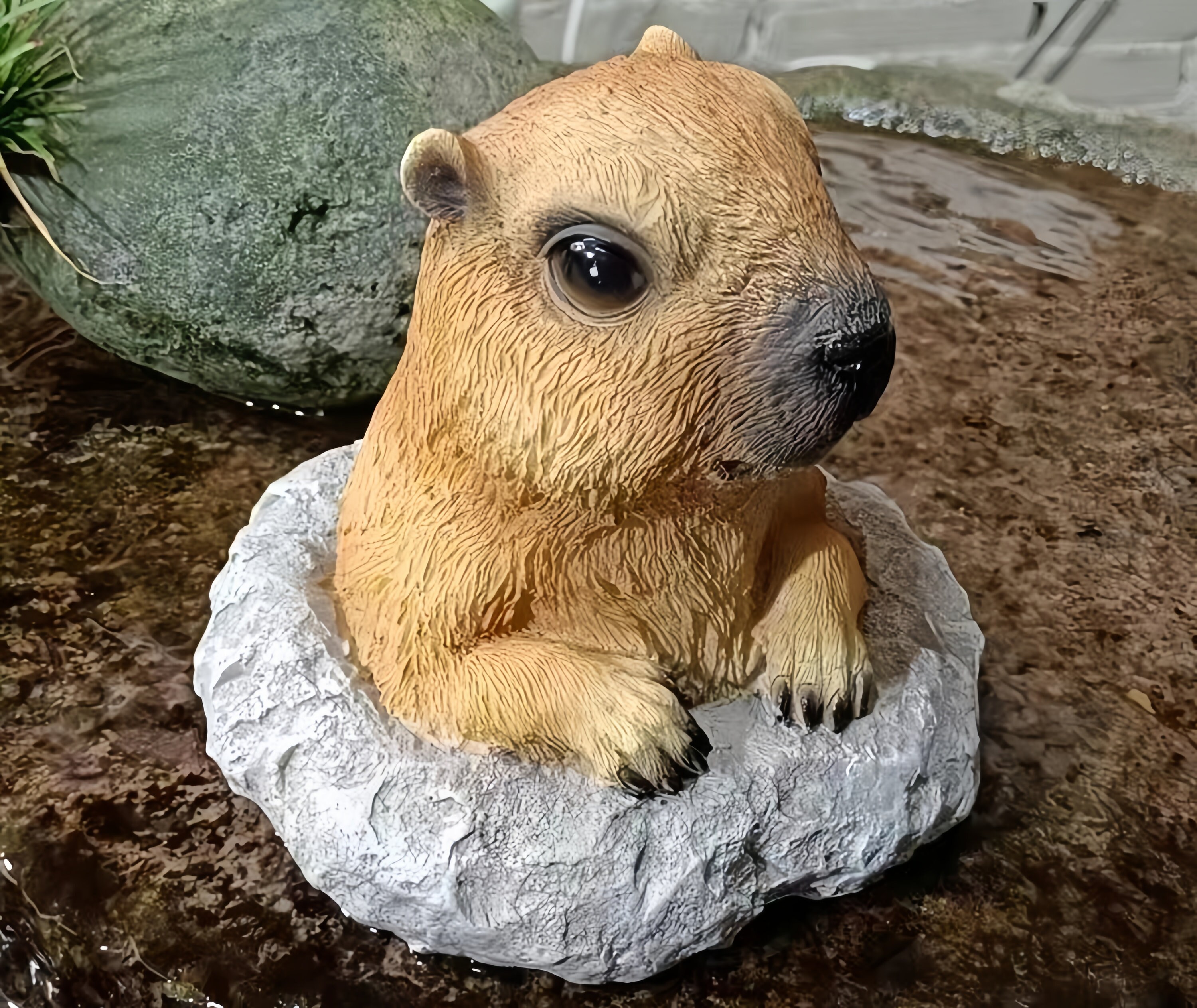 Handmade Resin Groundhog Garden Figurine, Xmas Decor - Etsy
