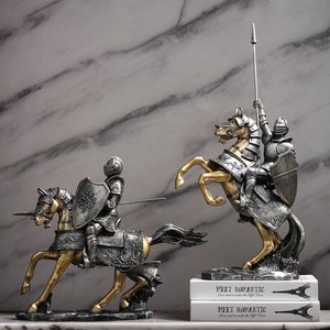 Medieval Knight Resin Sculpture: Nordic Home Decor, Unique Figurine - Etsy