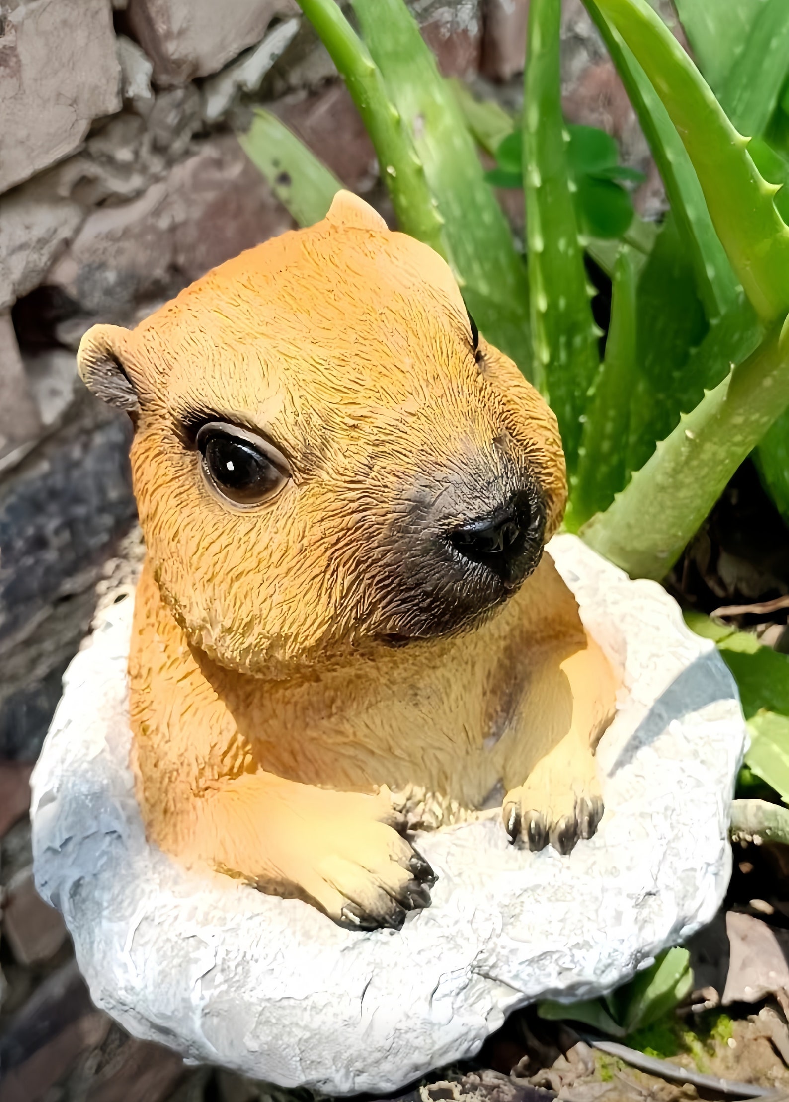 Handmade Resin Groundhog Garden Figurine, Xmas Decor - Etsy