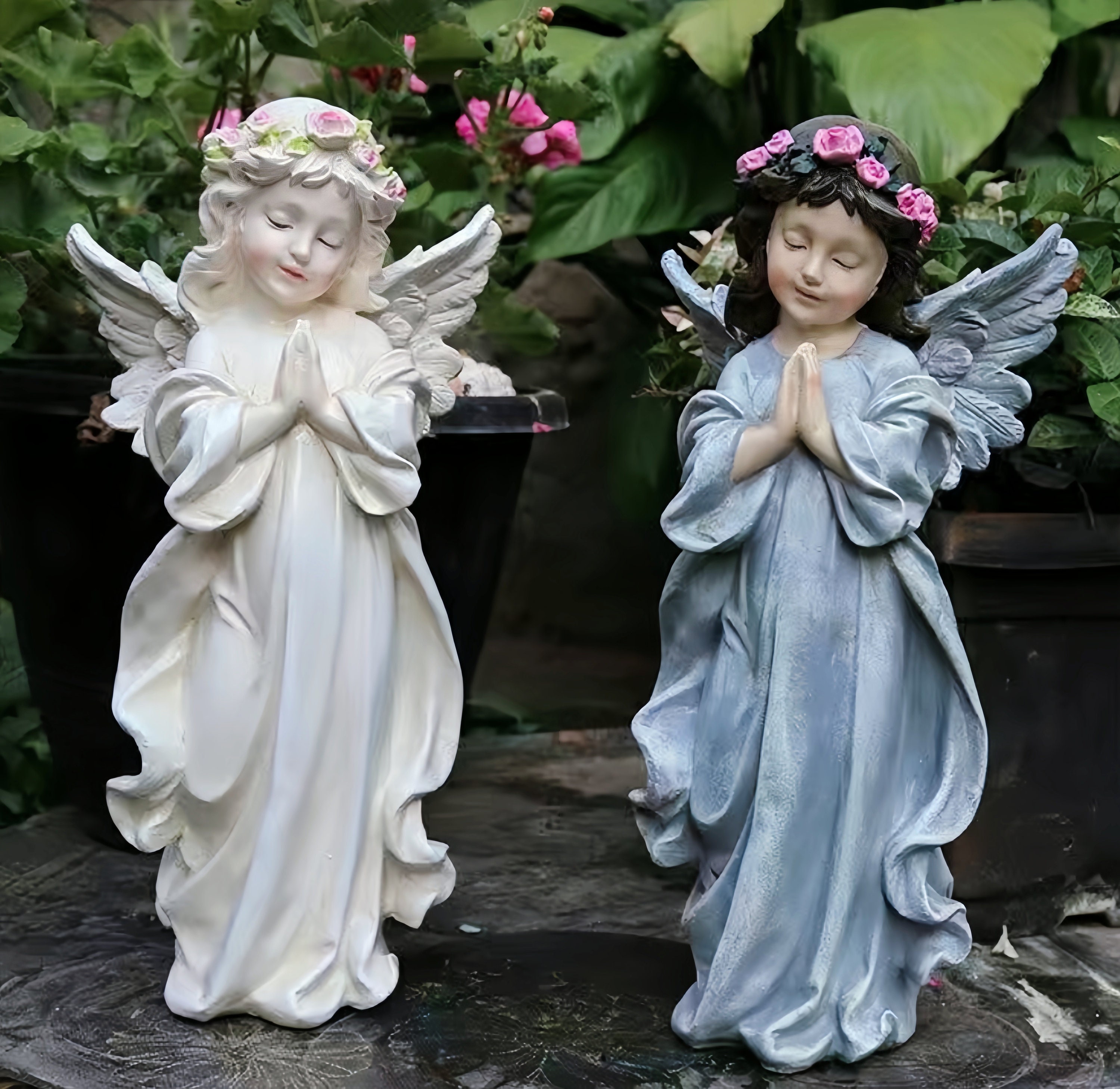 Handcrafted Resin Angel Figurine: Garden & Home Decor (12 Inch ...