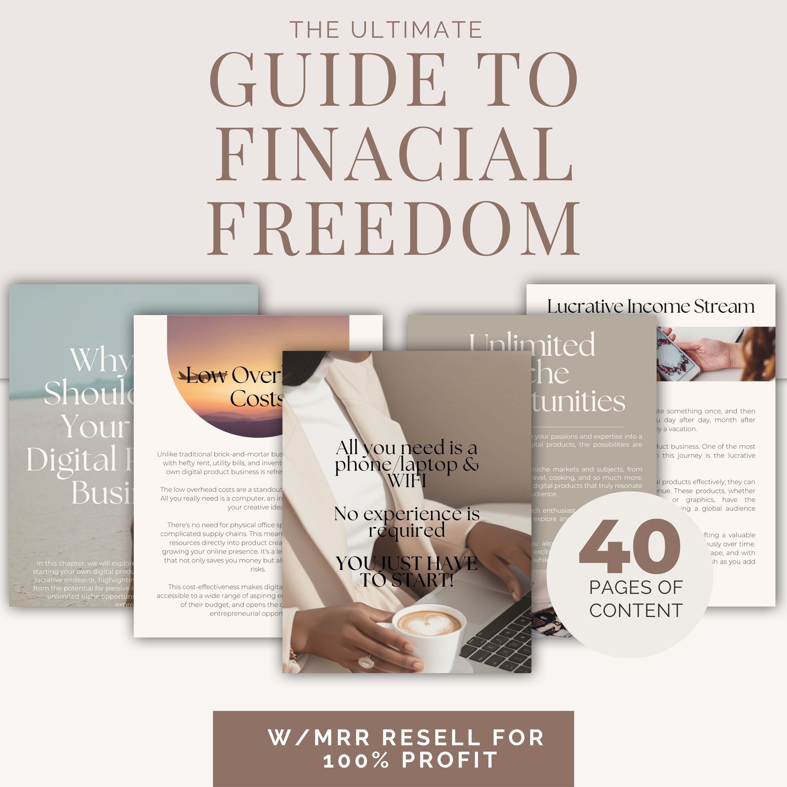 How to Achieve Financial Freedom Done for You PLR Digital Products MRR ...