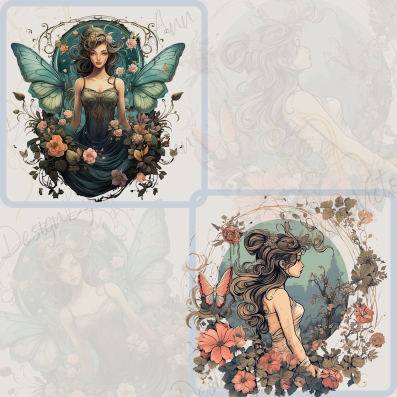 PNG Bundle Mushroom Png Wolf Png Butterflies Png Fairycore Cottage Core ...