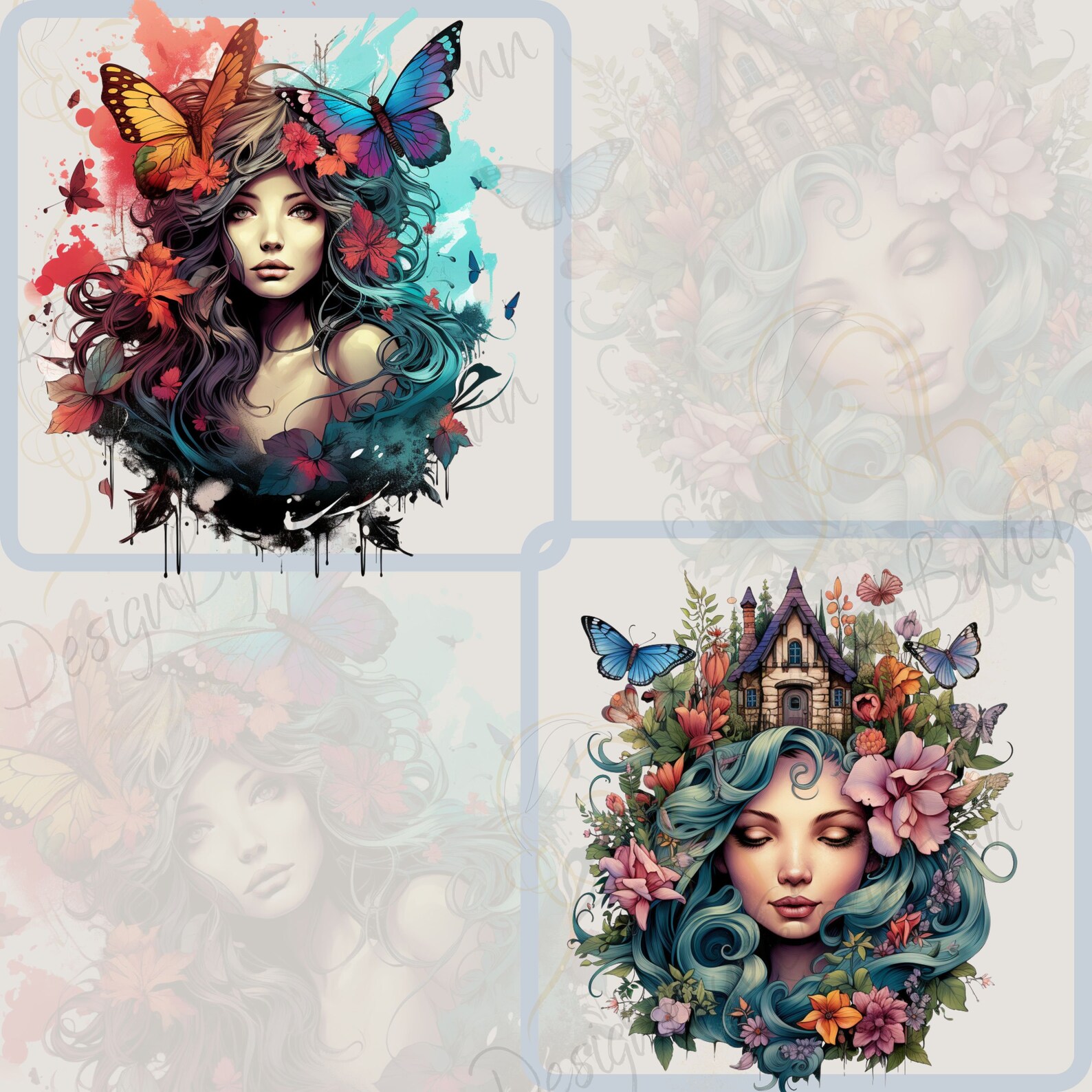 PNG Bundle Mushroom Png Wolf Png Butterflies Png Fairycore Cottage Core ...