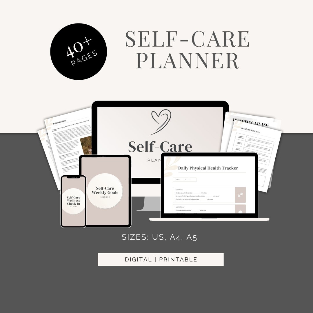 Self Care Plan Self-care Checklist Digital Mindfulness Journal ...