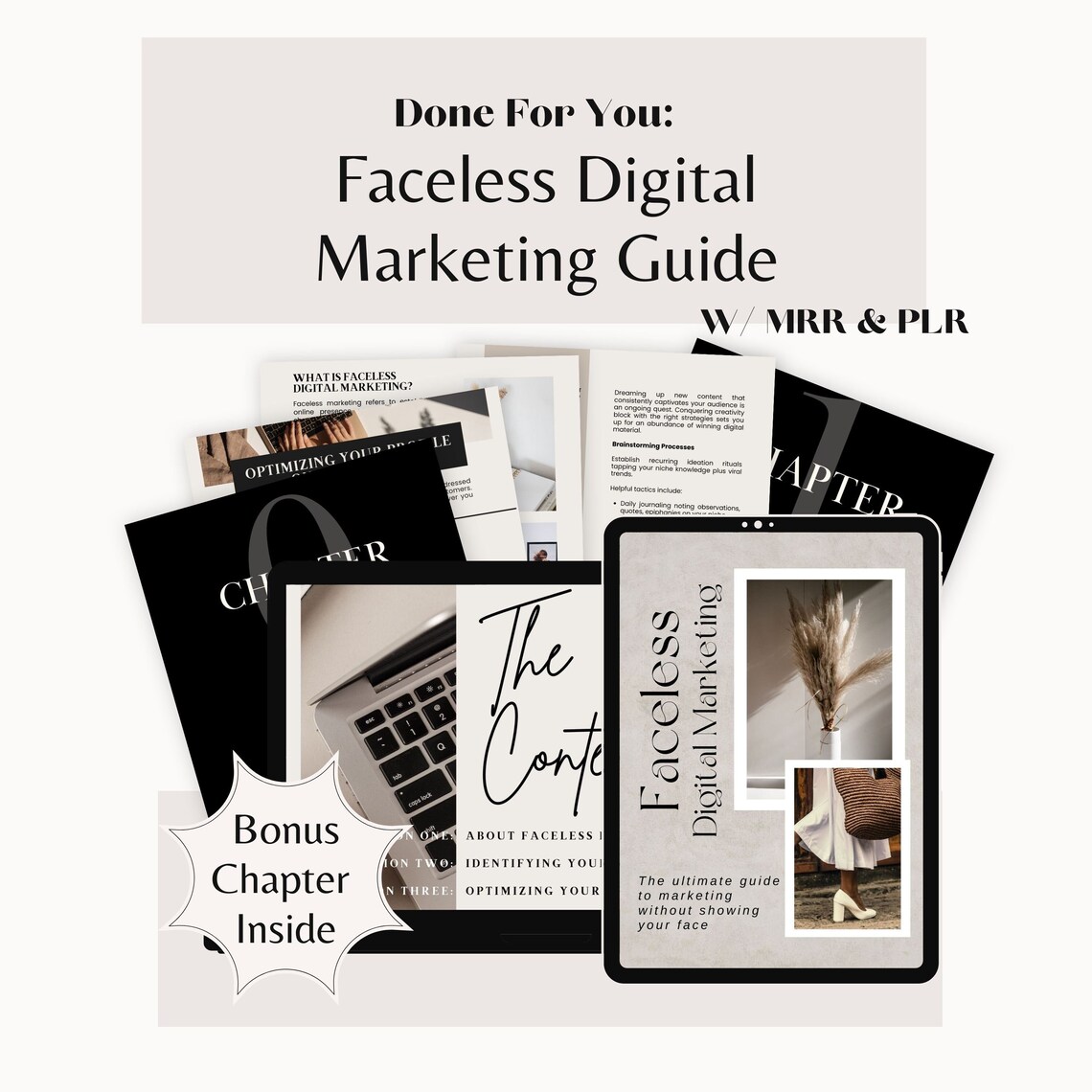 Done for You Digital Marketing Faceless Influencer Marketing PLR ...