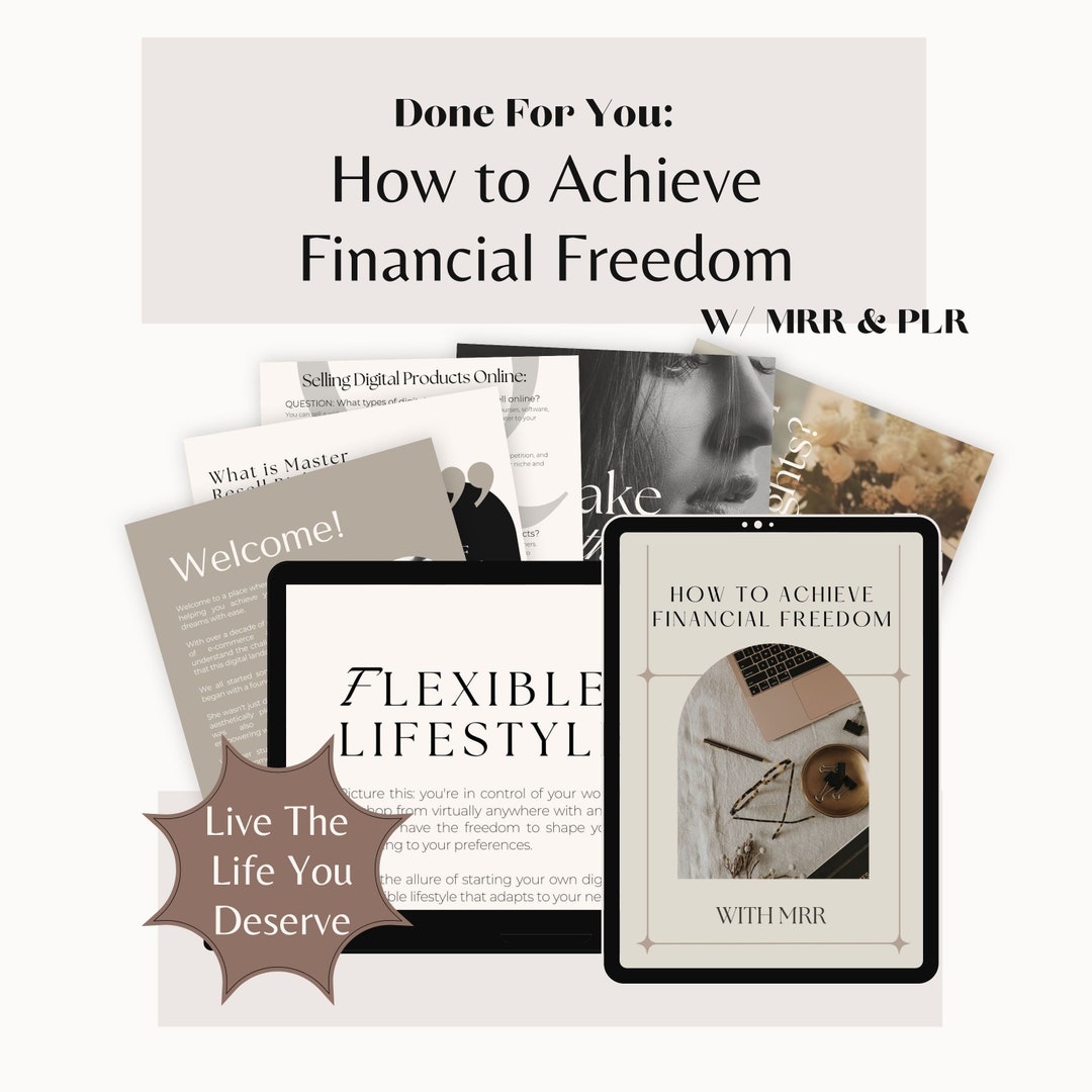 How to Achieve Financial Freedom Done for You PLR Digital Products MRR ...