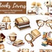 Book Lovers Clipart, Boho Theme, for the Book Lovers PNG, Bookworm ...