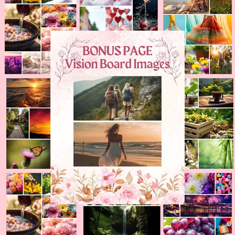 Vision Board, With Vision Board Words and Quotes, Vision Board Images ...