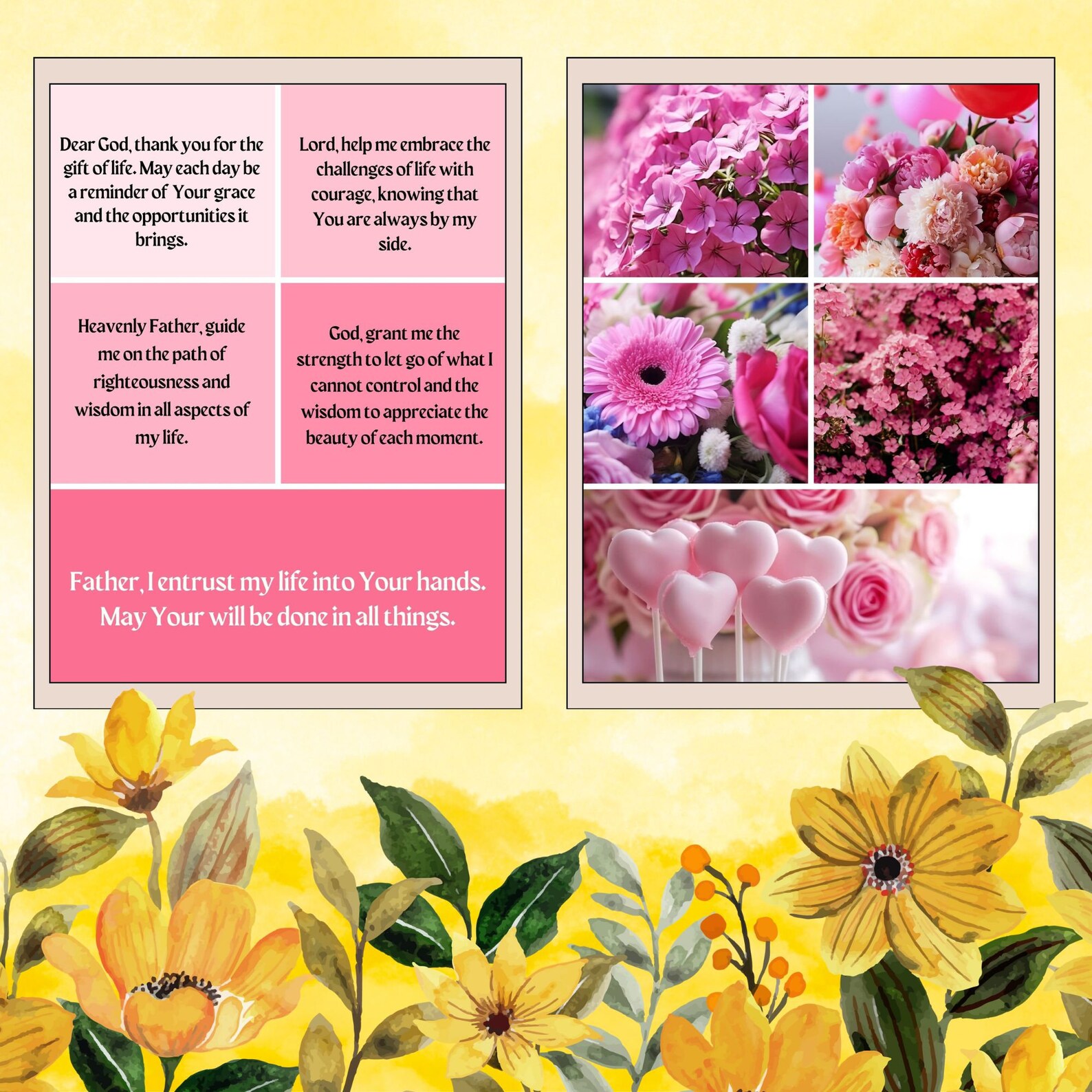 Prayer Vision Board, Daily Short Prayers, Prayer Vision Board With ...