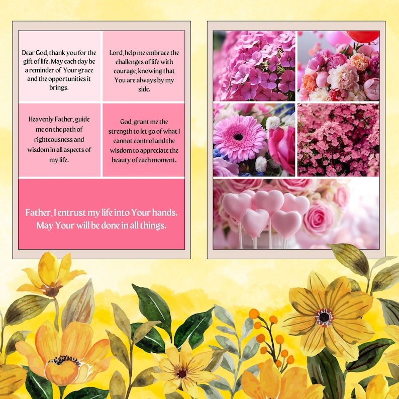 Prayer Vision Board, Daily Short Prayers, Prayer Vision Board With ...