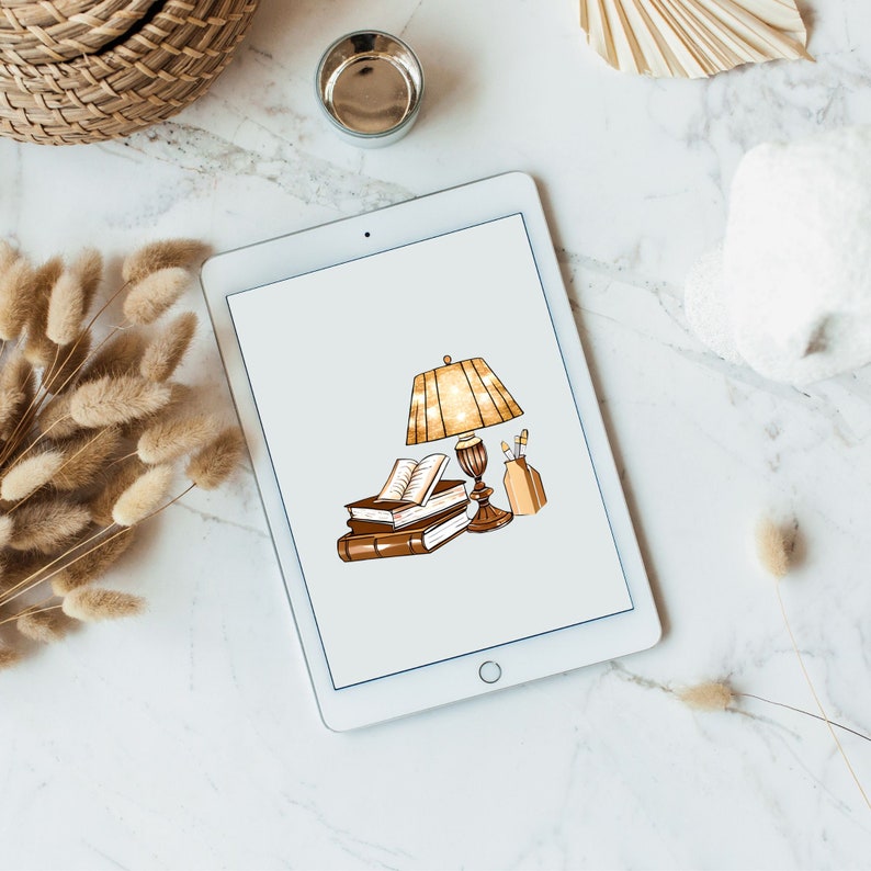 Book Lovers Clipart, Boho Theme, for the Book Lovers PNG, Bookworm ...