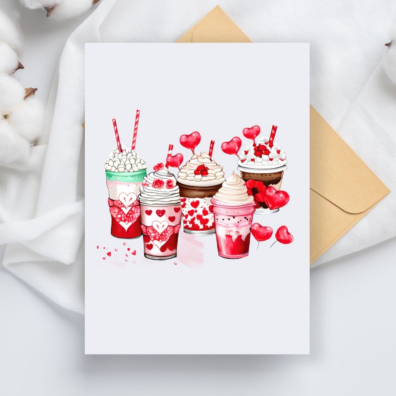 Coffee Cup Valentine Clipart, Coffee PNG, for Coffee Lover Clipart ...