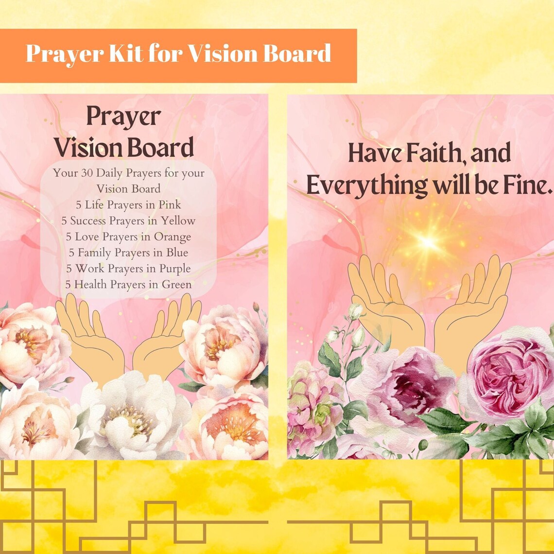 Prayer Vision Board, Daily Short Prayers, Prayer Vision Board With ...