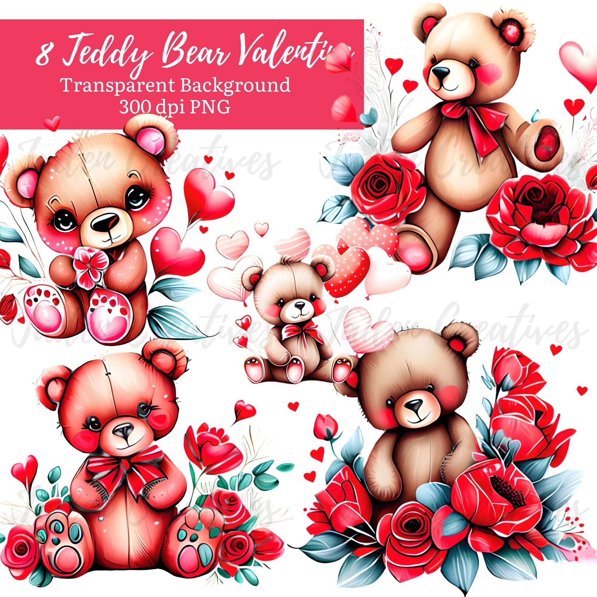 Teddy Bear Clipart, Teddy Bear Valentine PNG, Cute Teddy Bear Clipart ...