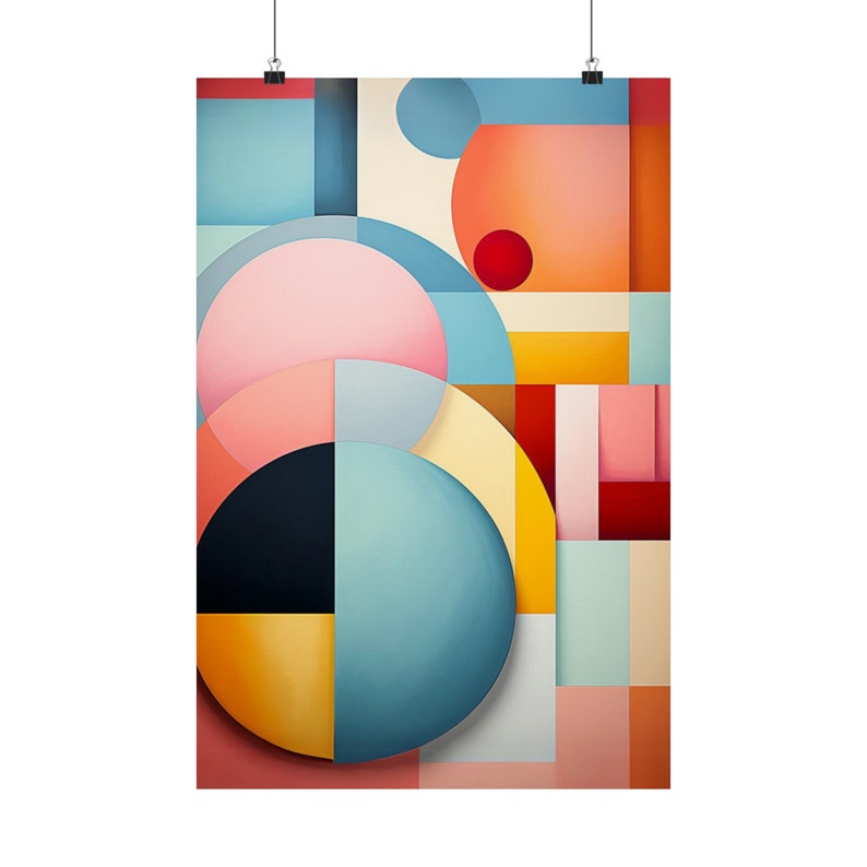 Geometric Balance Matte Vertical Posters item: AP7 - Etsy