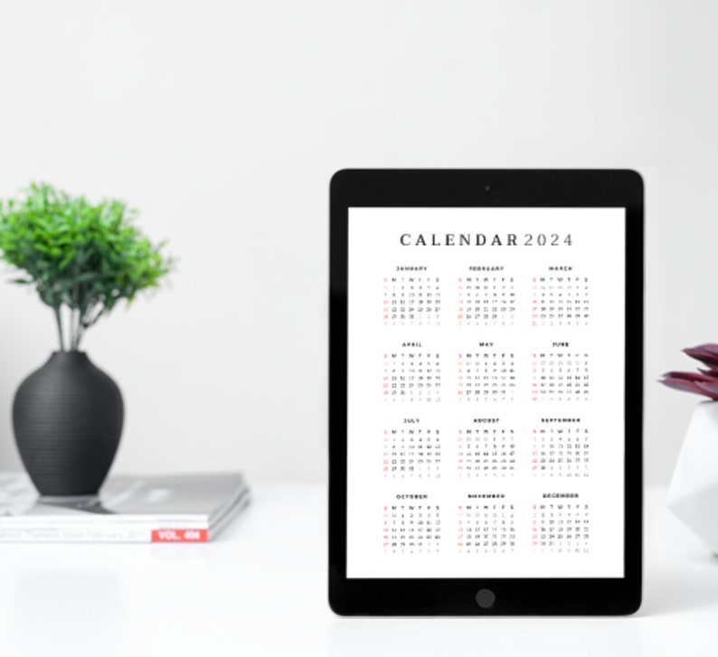 White Minimalist Digital Printable 2024 Journal Planner - Etsy