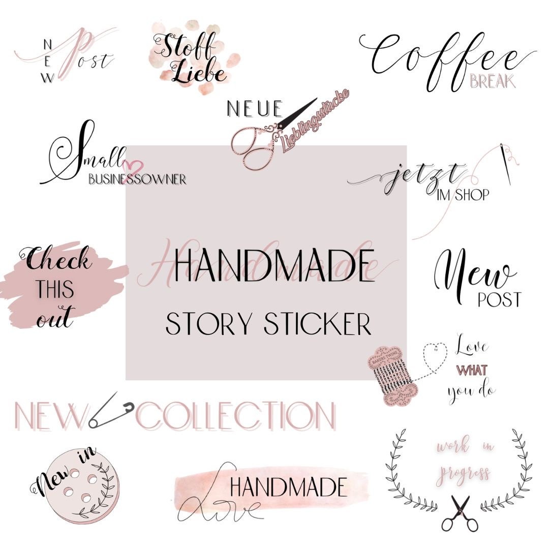 Instagram Story Sticker Handmade PNG Digital Story Sticker Instant ...
