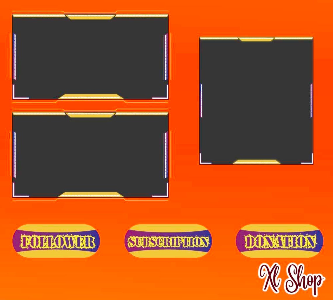 Orange Gaming Stream Overlays: Ready-to-use Stream Elements - Etsy