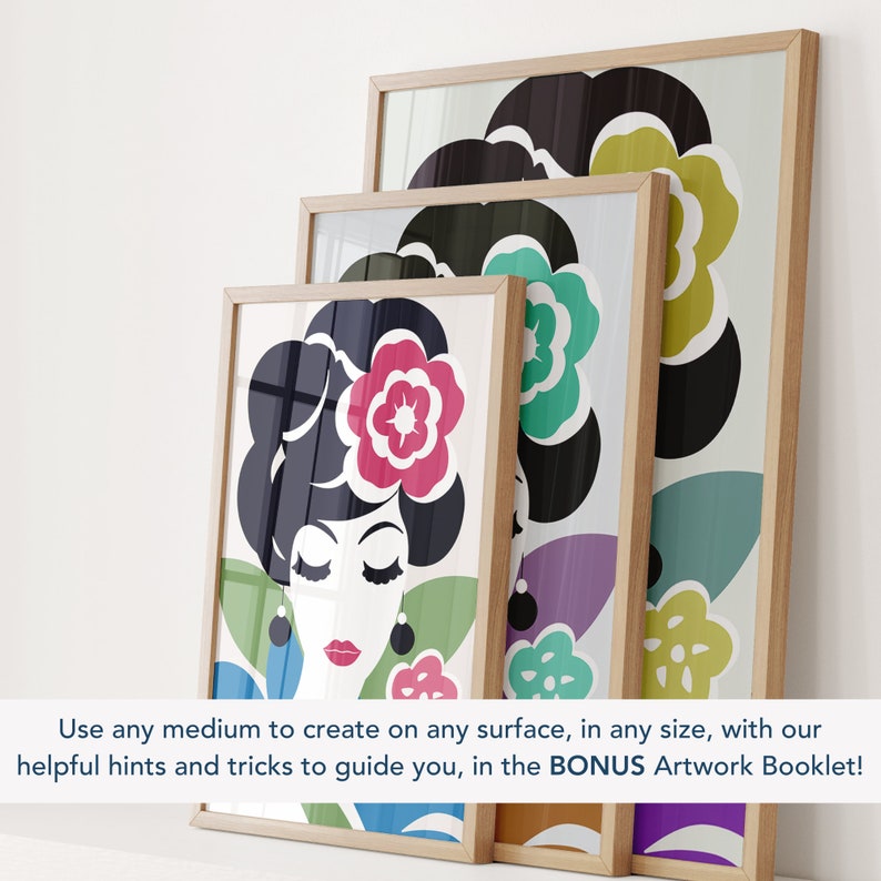 Printable Trace Artwork Template Carnation Lady Instant Download ...