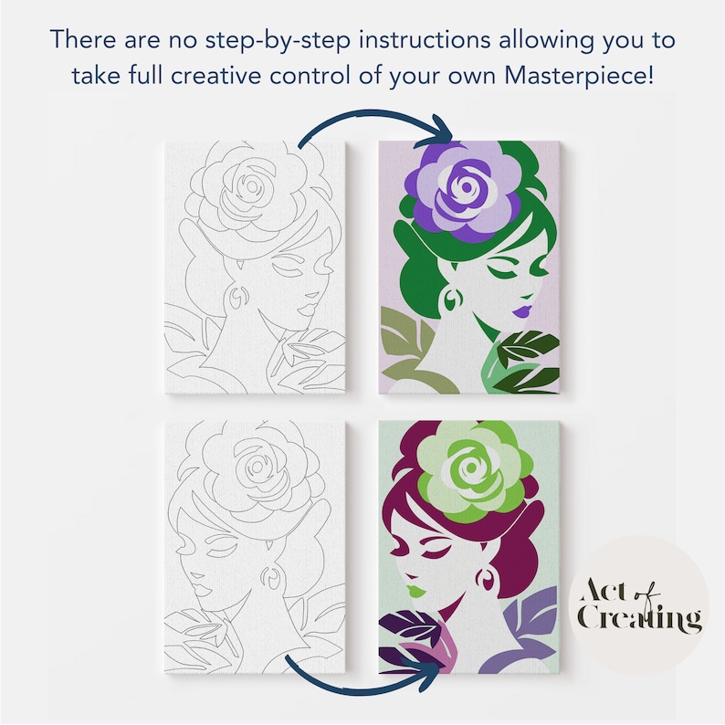 Printable Trace Artwork Template Sunflower Pink Rose Instant Download ...