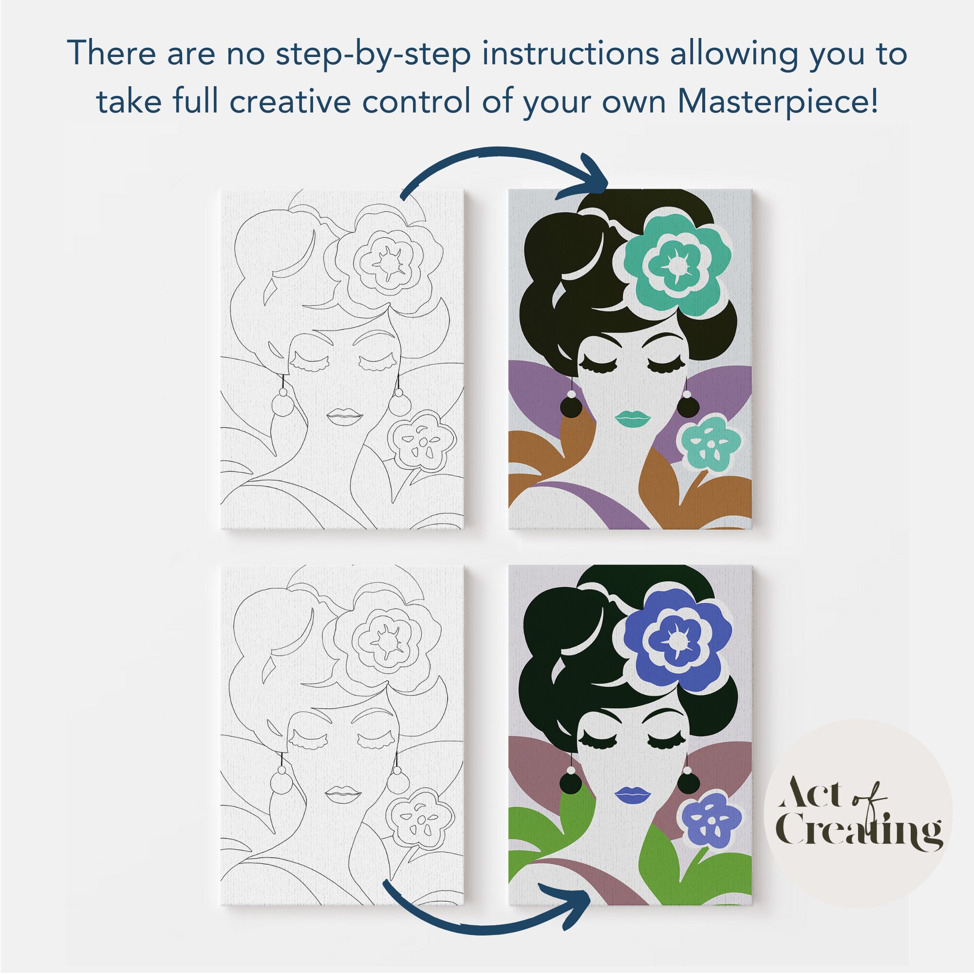 Printable Trace Artwork Template Carnation Lady Instant Download ...