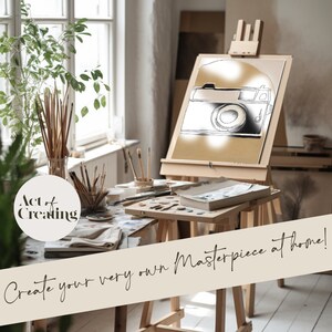 Camera Printable Artwork Paint Template Perfect for Your Paint and Sip ...