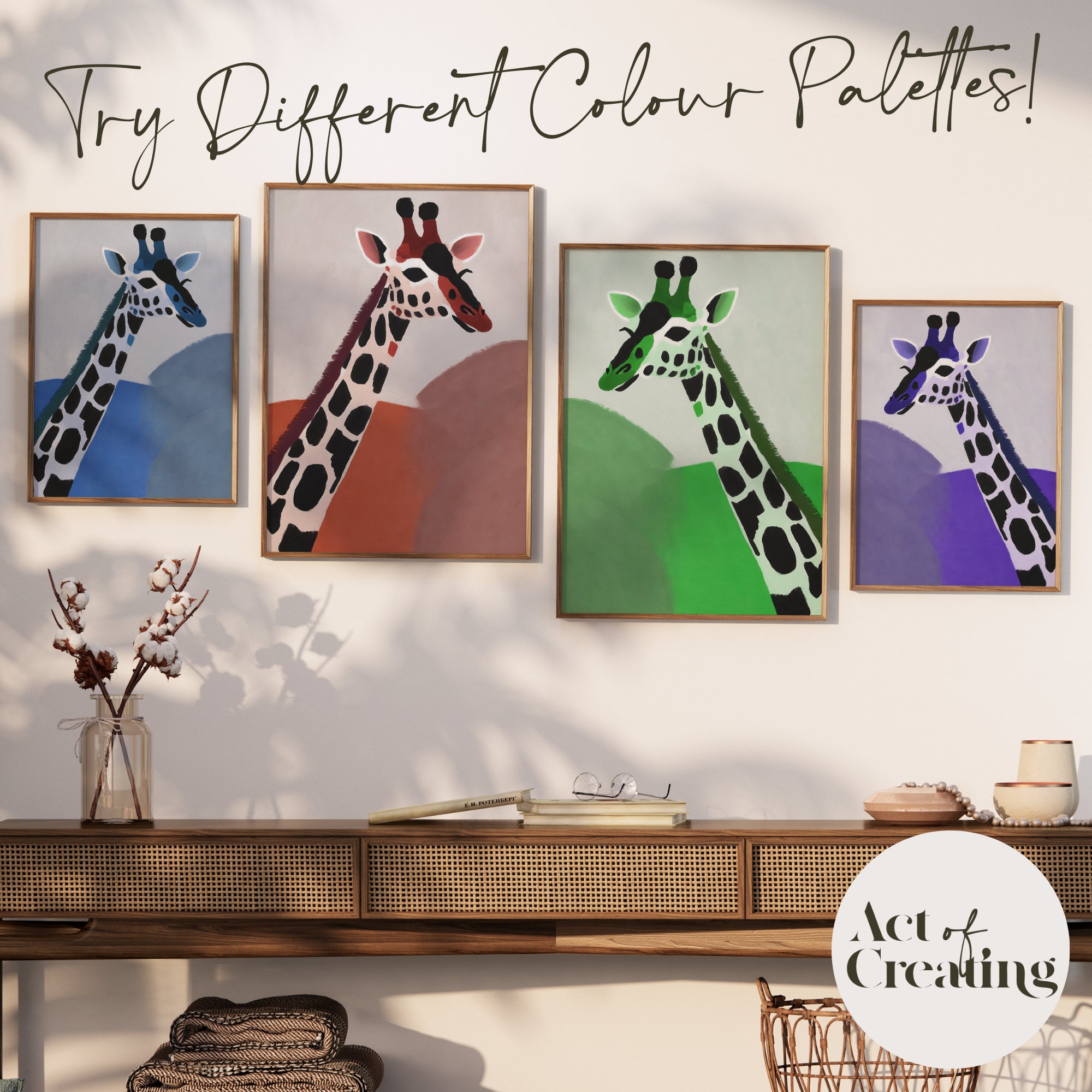 Giraffe Printable Artwork Trace Template Art Printable Image Digital ...