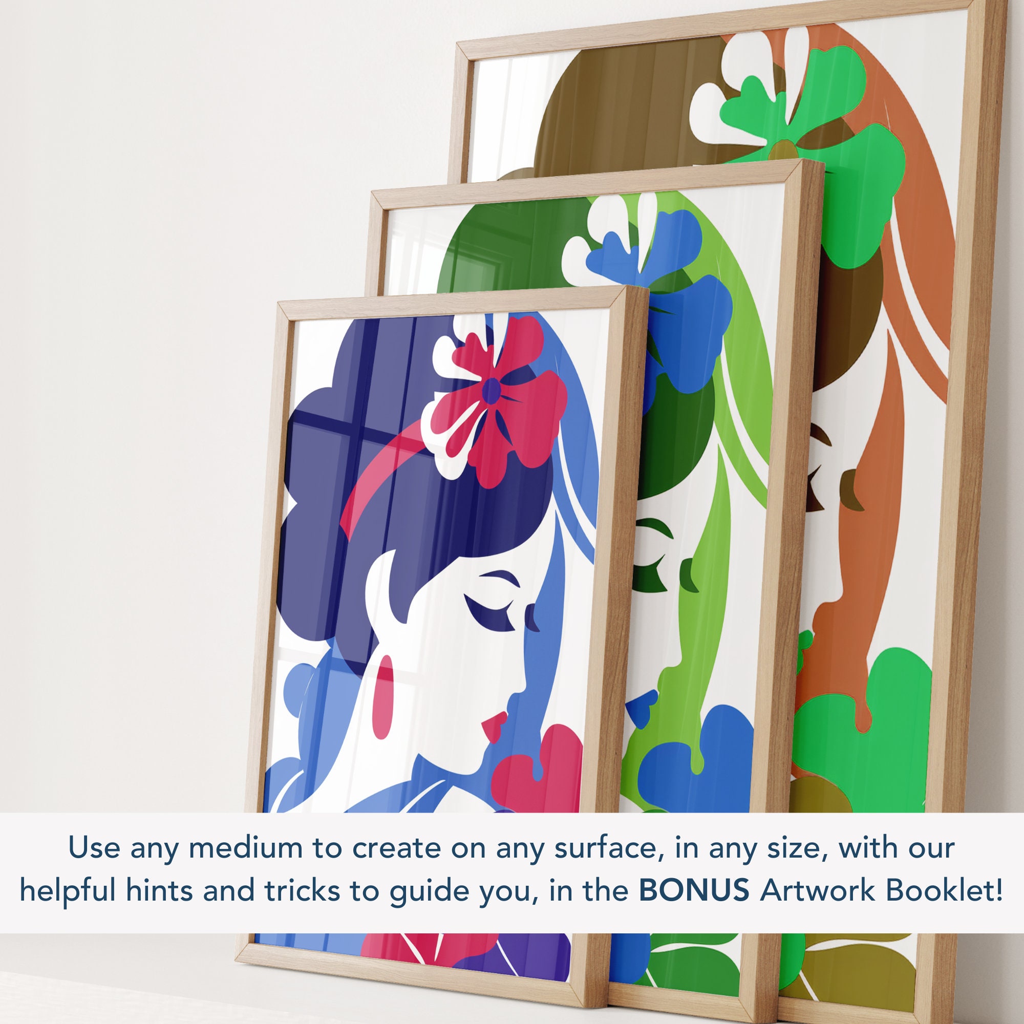 Printable Trace Artwork Template Geranium Lady Instant Download Tracing ...