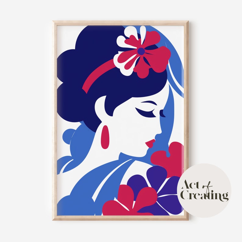 Printable Trace Artwork Template Geranium Lady Instant Download Tracing ...