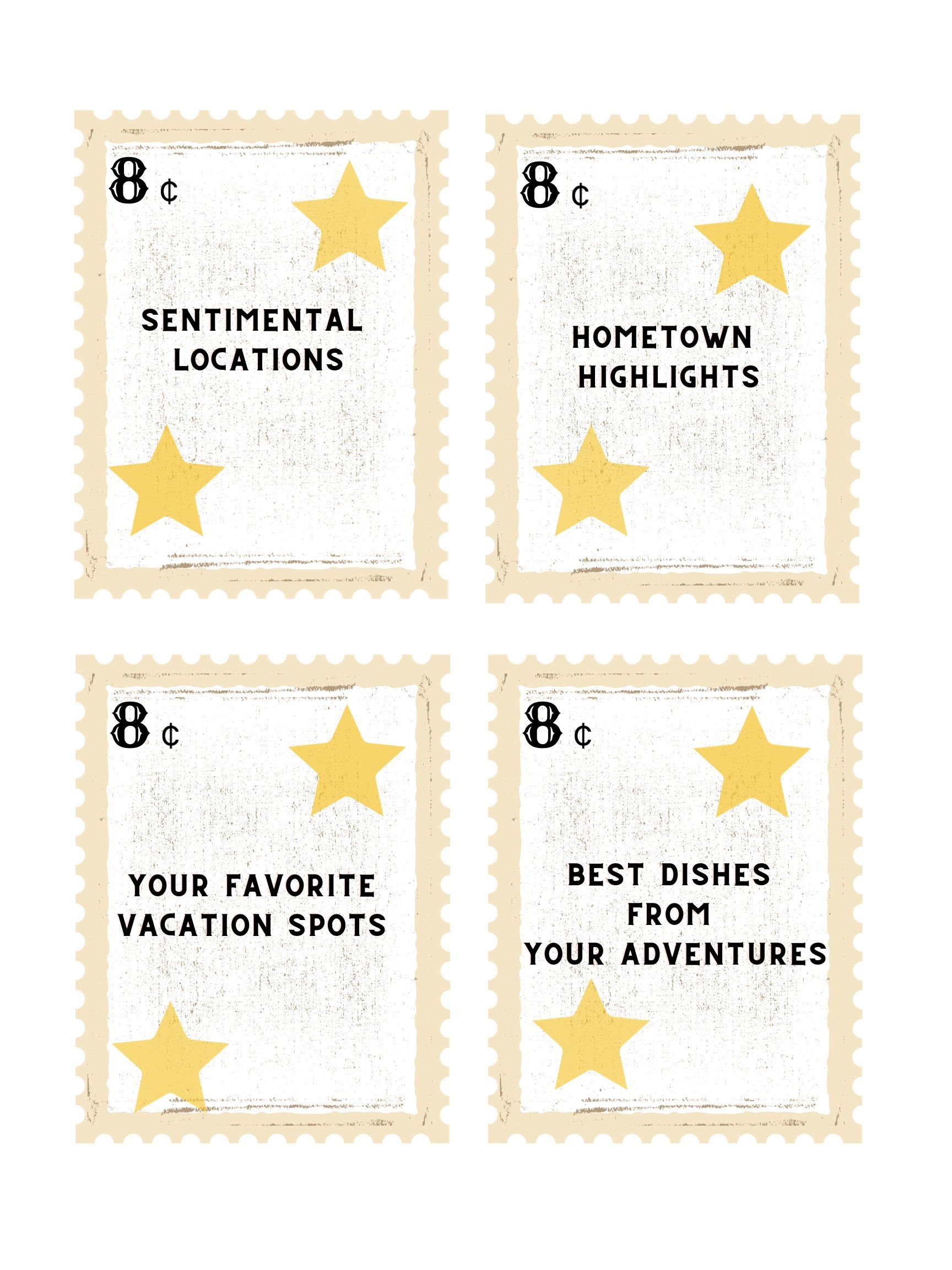 Custom Postage Stamp Travel Art Print (personalized) - Etsy