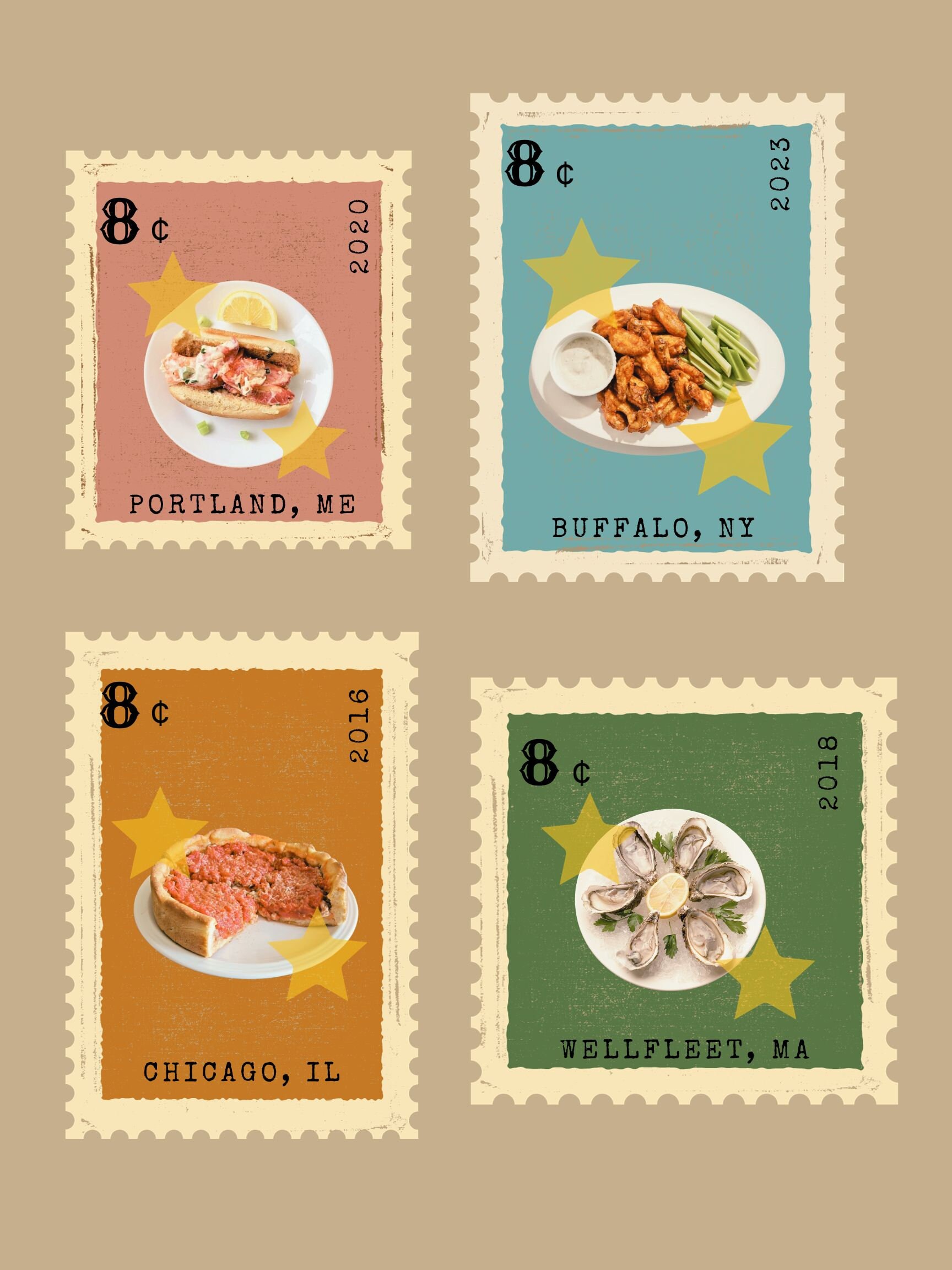 Custom Postage Stamp Travel Art Print (personalized) - Etsy