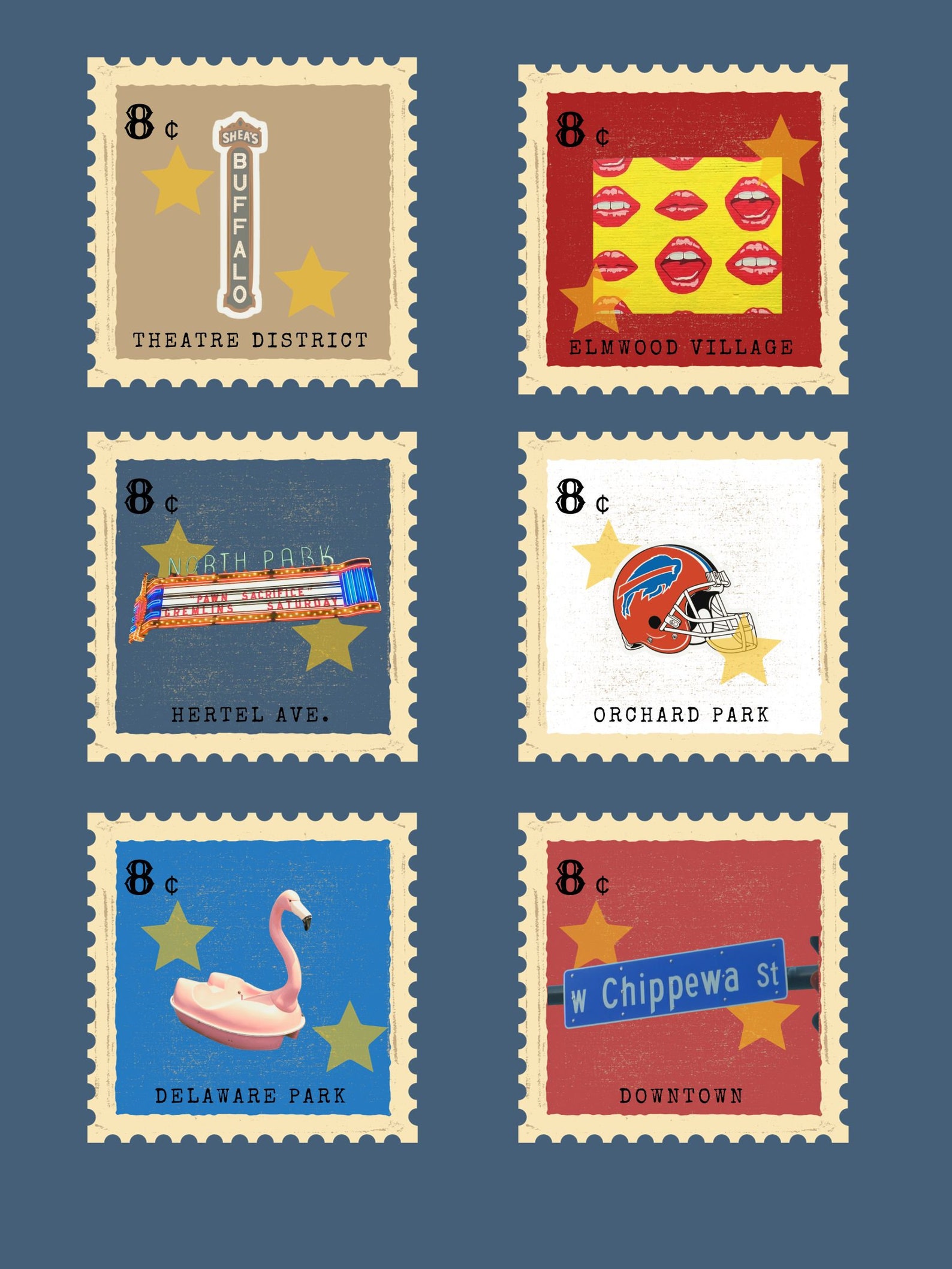 Custom Postage Stamp Travel Art Print (personalized) - Etsy