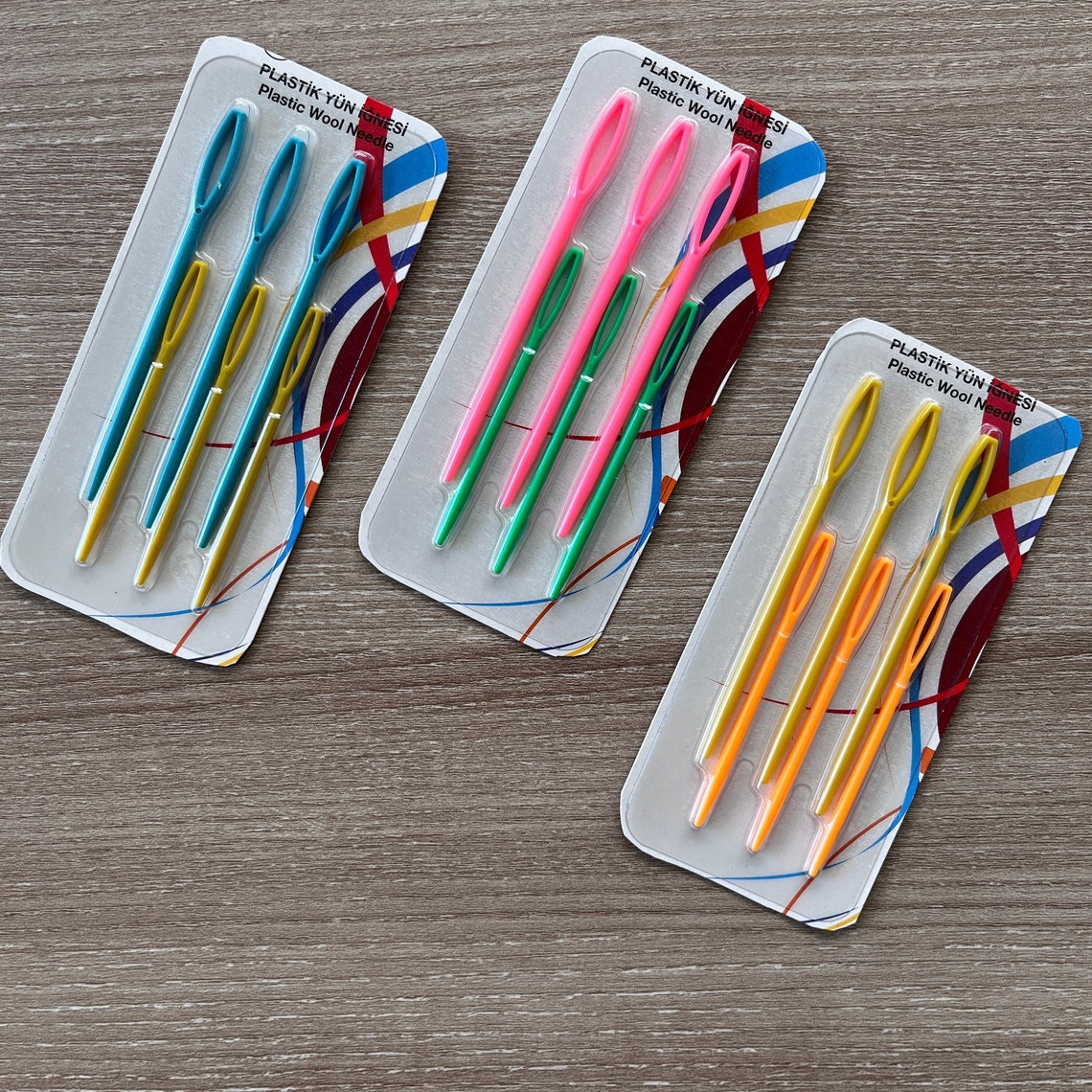 Set of 6 Plastic Yarn Needles, Tapestry Needles, Crochet Knitting ...
