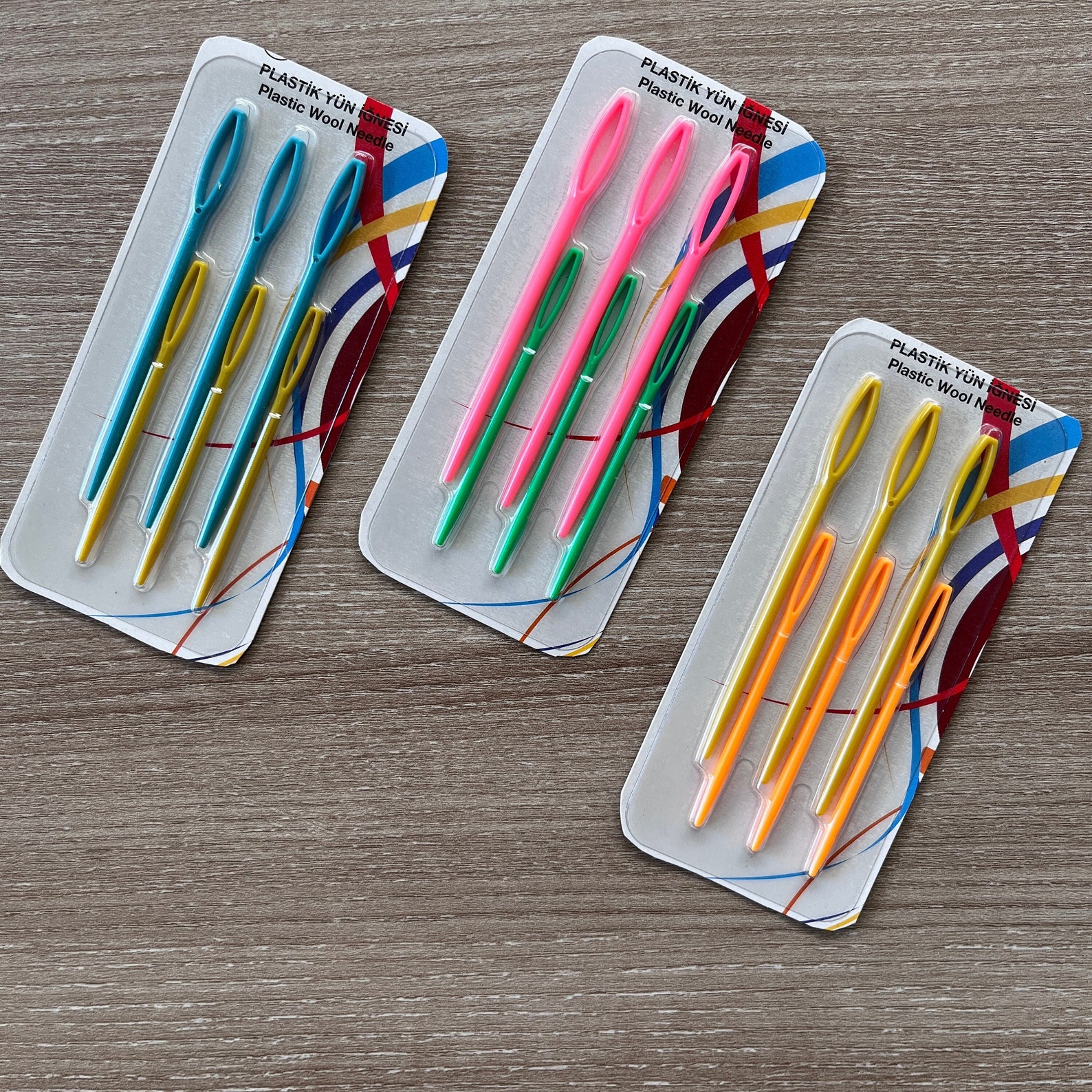 Set of 6 Plastic Yarn Needles, Tapestry Needles, Crochet Knitting ...