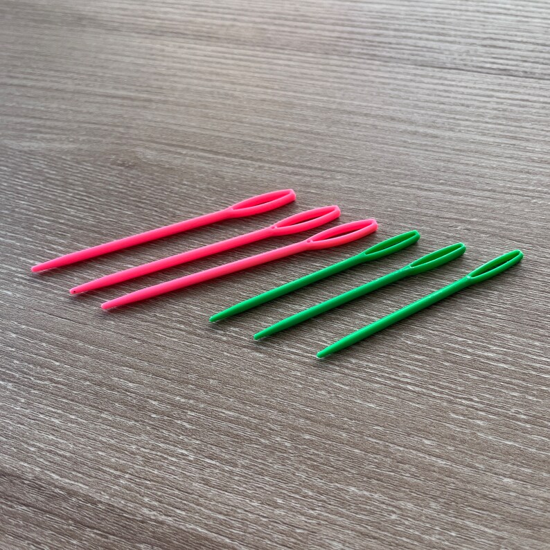 Set of 6 Plastic Yarn Needles, Tapestry Needles, Crochet Knitting ...
