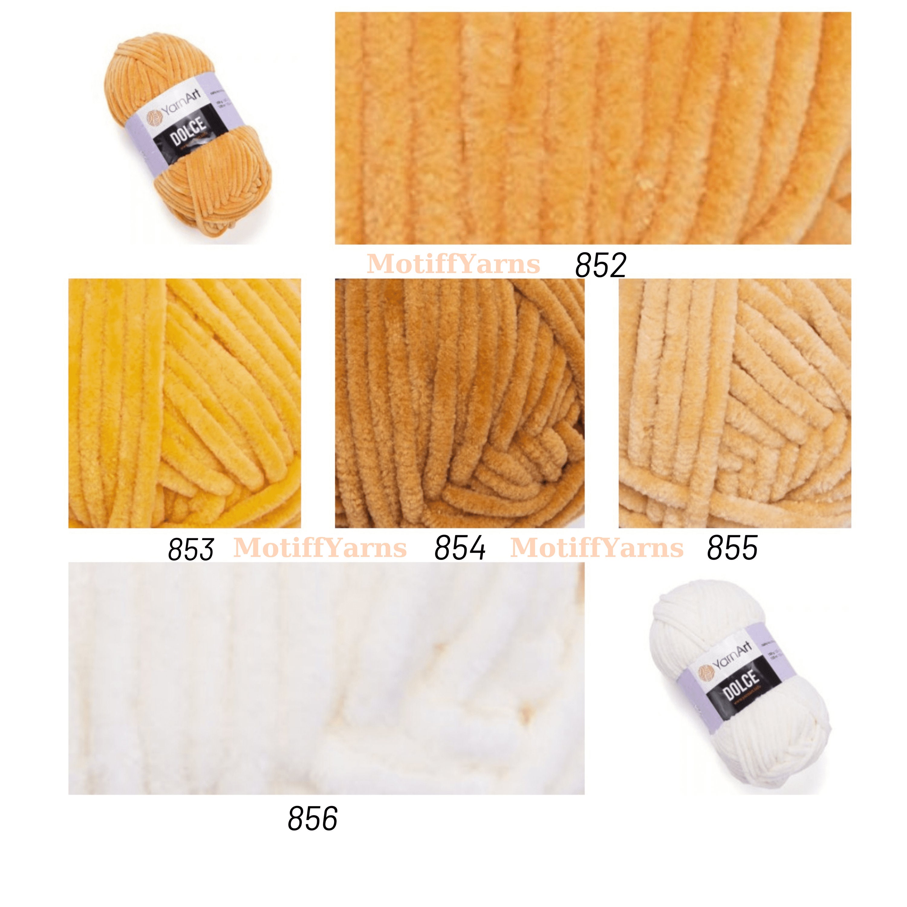 Yarnart Dolce Yarn, Soft Velvet Amigurumi Yarn, Super Bulky Soft Yarn ...