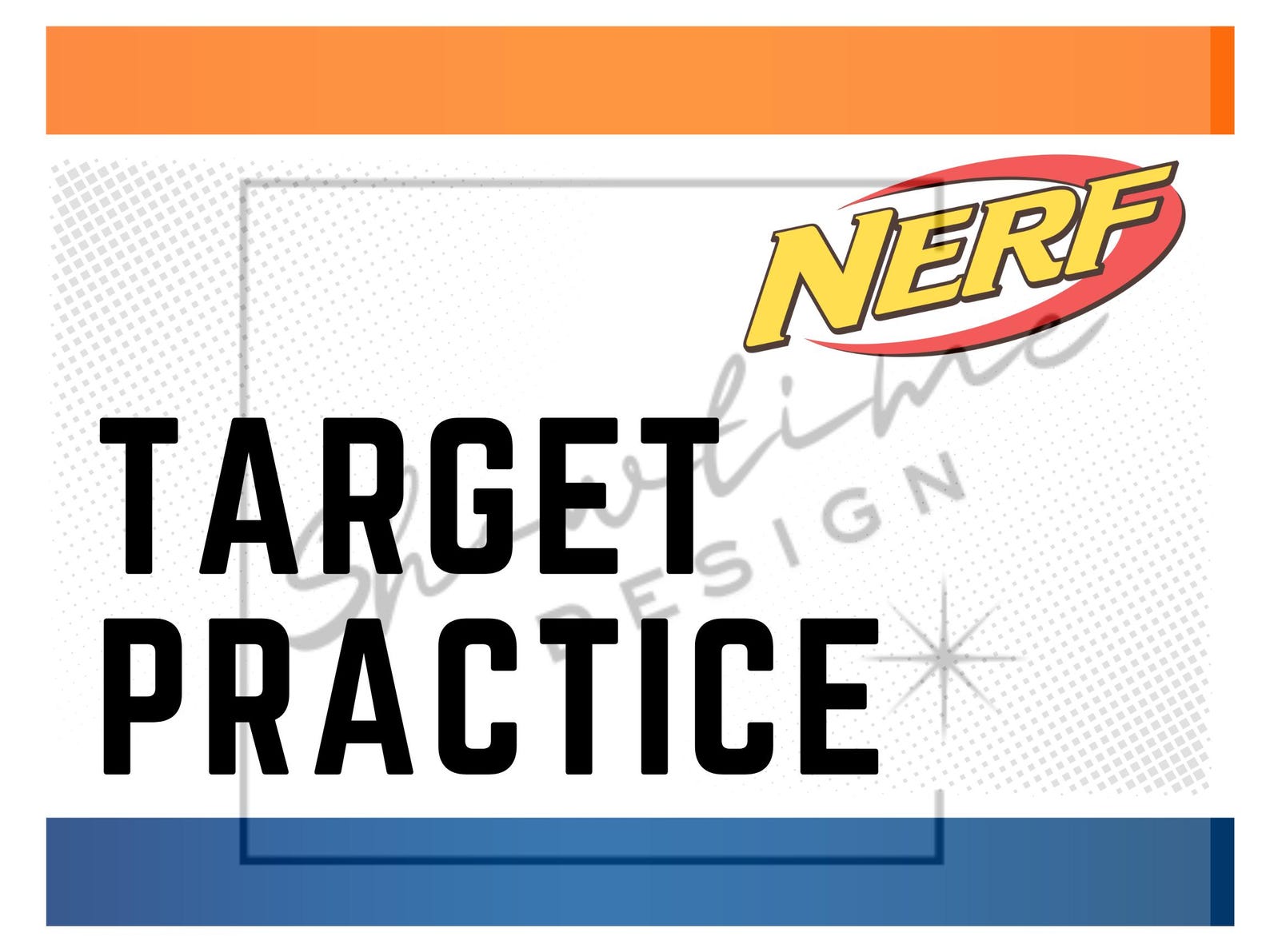 Nerf Birthday Party Signs, Blue and Orange Prints (PDF & PNG) - Etsy
