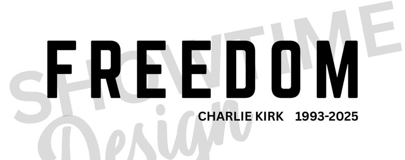 Charlie Kirk Digital Download, FREEDOM Design, Turning Point PNG, SVG ...