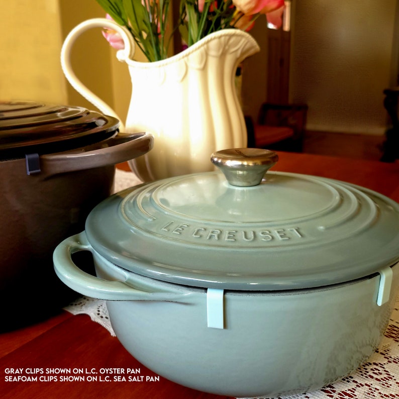 Dutch Oven Lid Protector Clips Set of 6 Made to Fit LE CREUSET STAUB ...