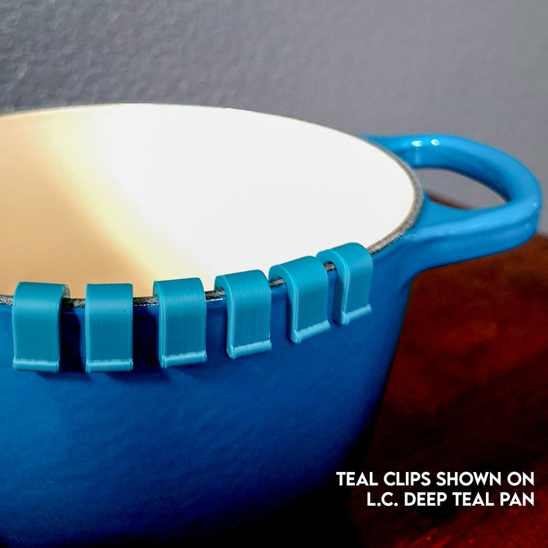 Dutch Oven Lid Protector Clips Set of 6 Made to Fit LE CREUSET STAUB ...