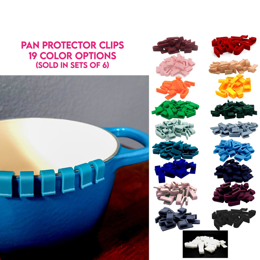 Dutch Oven Lid Protector Clips Set of 6 Made to Fit LE CREUSET STAUB ...