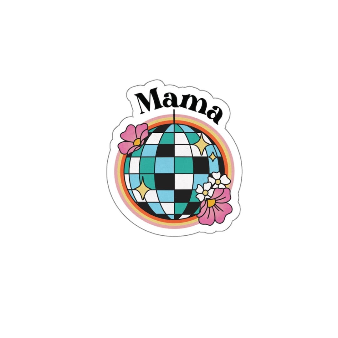 Retro Disco Mama Sticker, 70s Style Decal, Groovy Laptop Sticker, Cool ...
