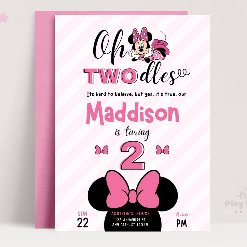Minnie Mouse Invites - Etsy