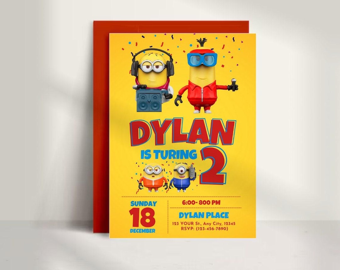 Minion Birthday Invitation: Editable Kids Party Invite (digital) - Etsy