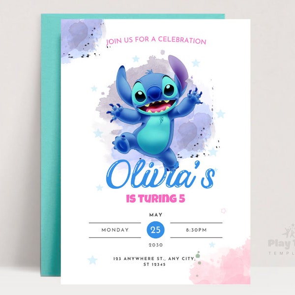 Stitch Baby Shower Invitation - Etsy