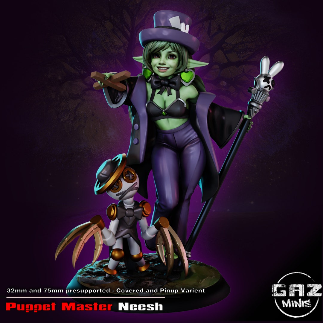 Neesh the Goblin Puppet Master Pinup Model Dnd 3D Printed Resin Mini Gaz Minis Unpainted ...