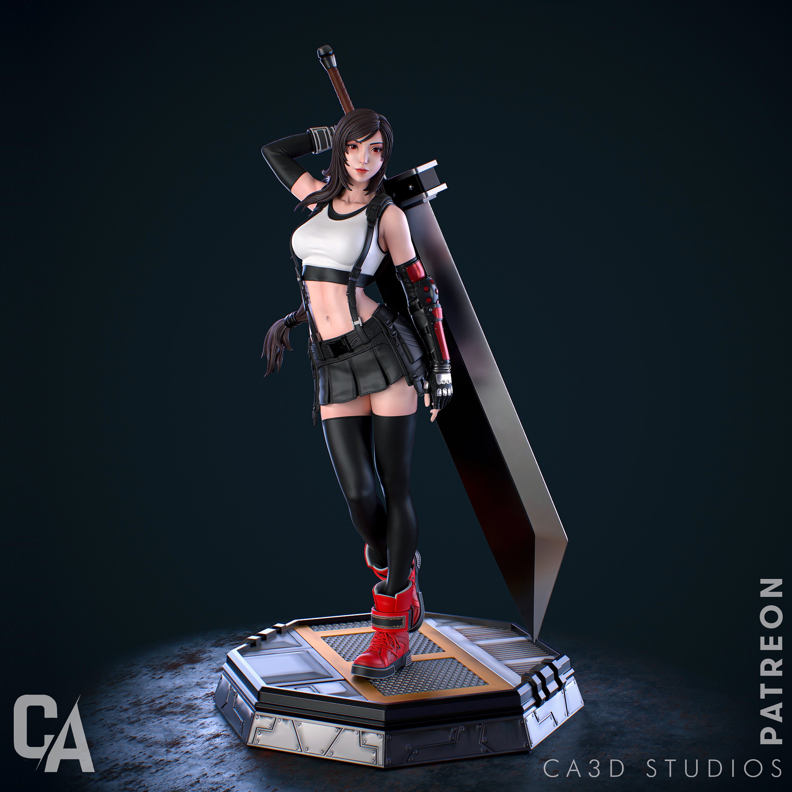 Tifa Fan Art 3D Printed Resin Statue by CA3D Garage Kit Unpainted ...